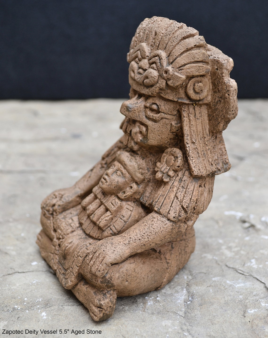 History Aztec Maya Mesoamerica Zapotec Deity Vessel Sculpture Statue ...