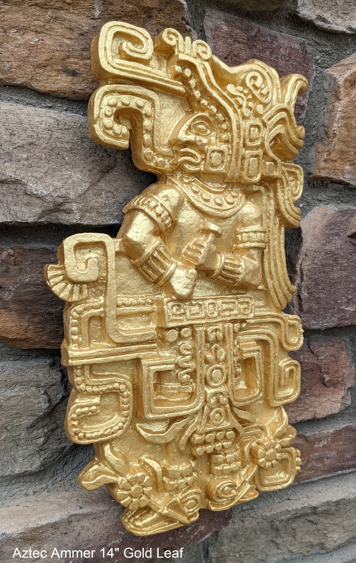 Aztec Mayan Ammer Sculptural Wall Relief Plaque 14 - Etsy