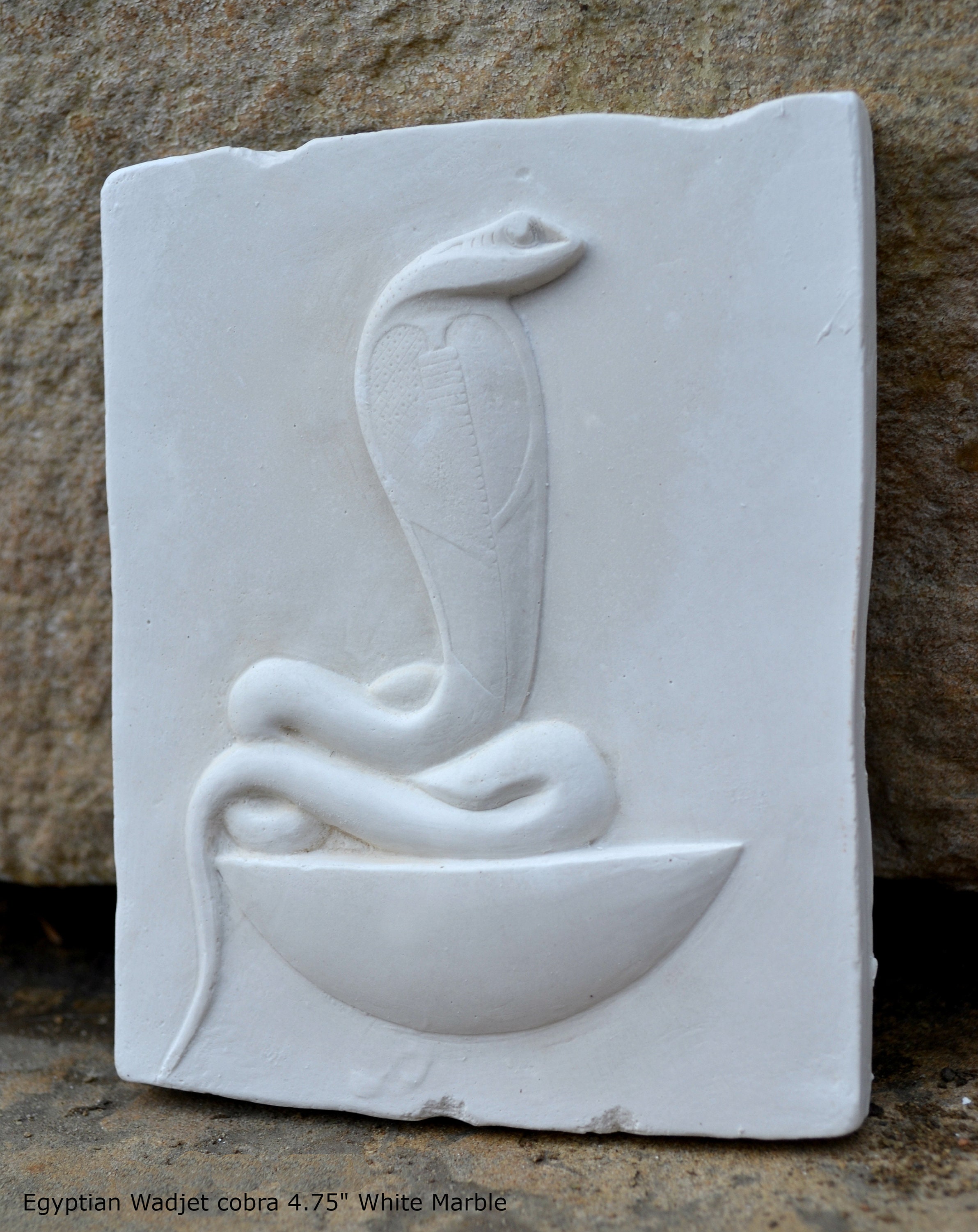 History Egyptian Wadjet Cobra Stela Fragment Sculptural Wall Relief ...