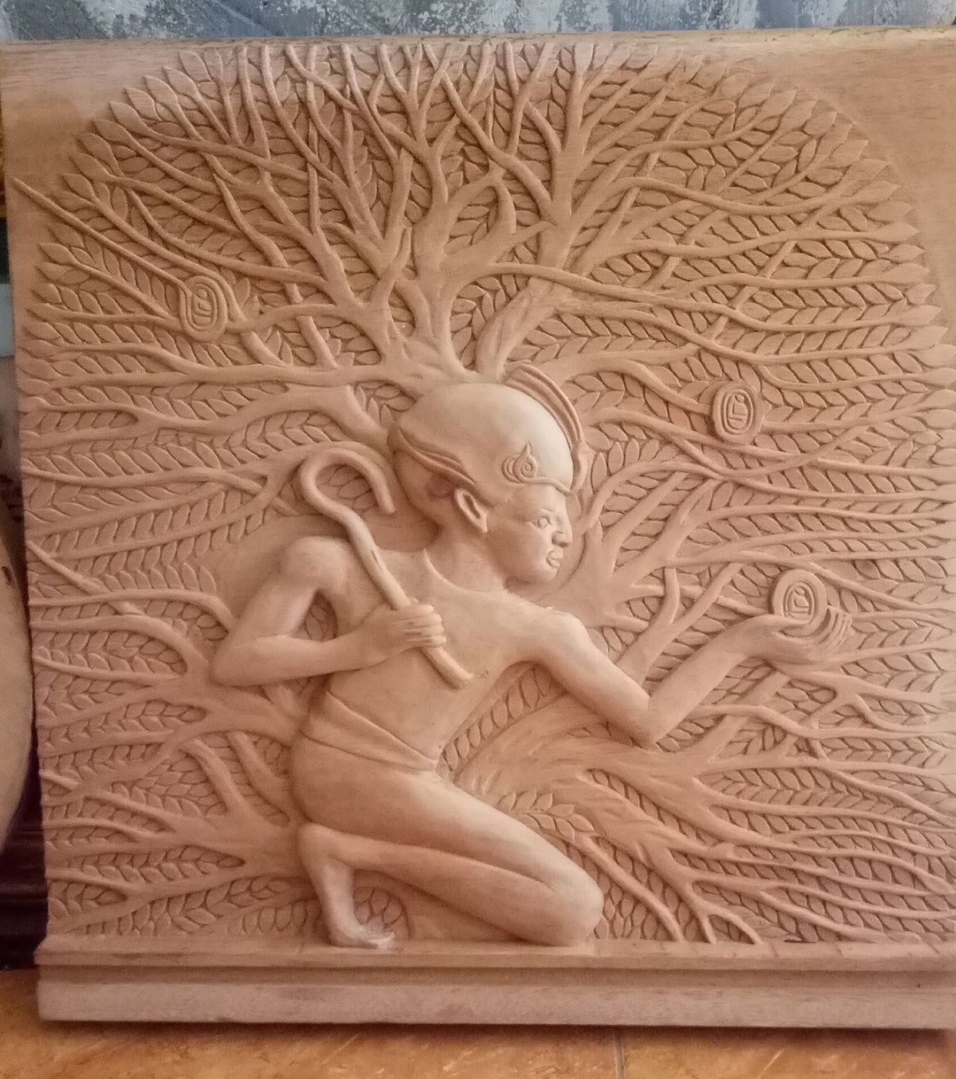 Egyptian Tree of Life Karnak Temple Ramses II Sculptural Wall Relief ...