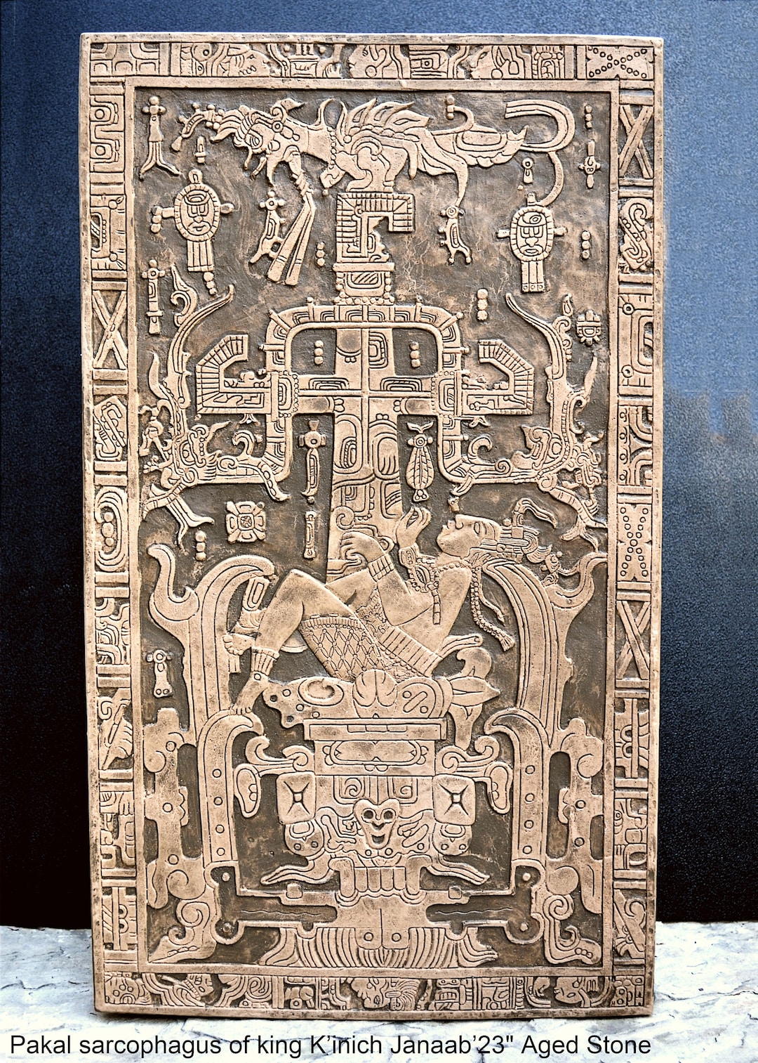History Aztec Mayan Sarcophagus of King K’inich Janaab’ Pakal Wall ...