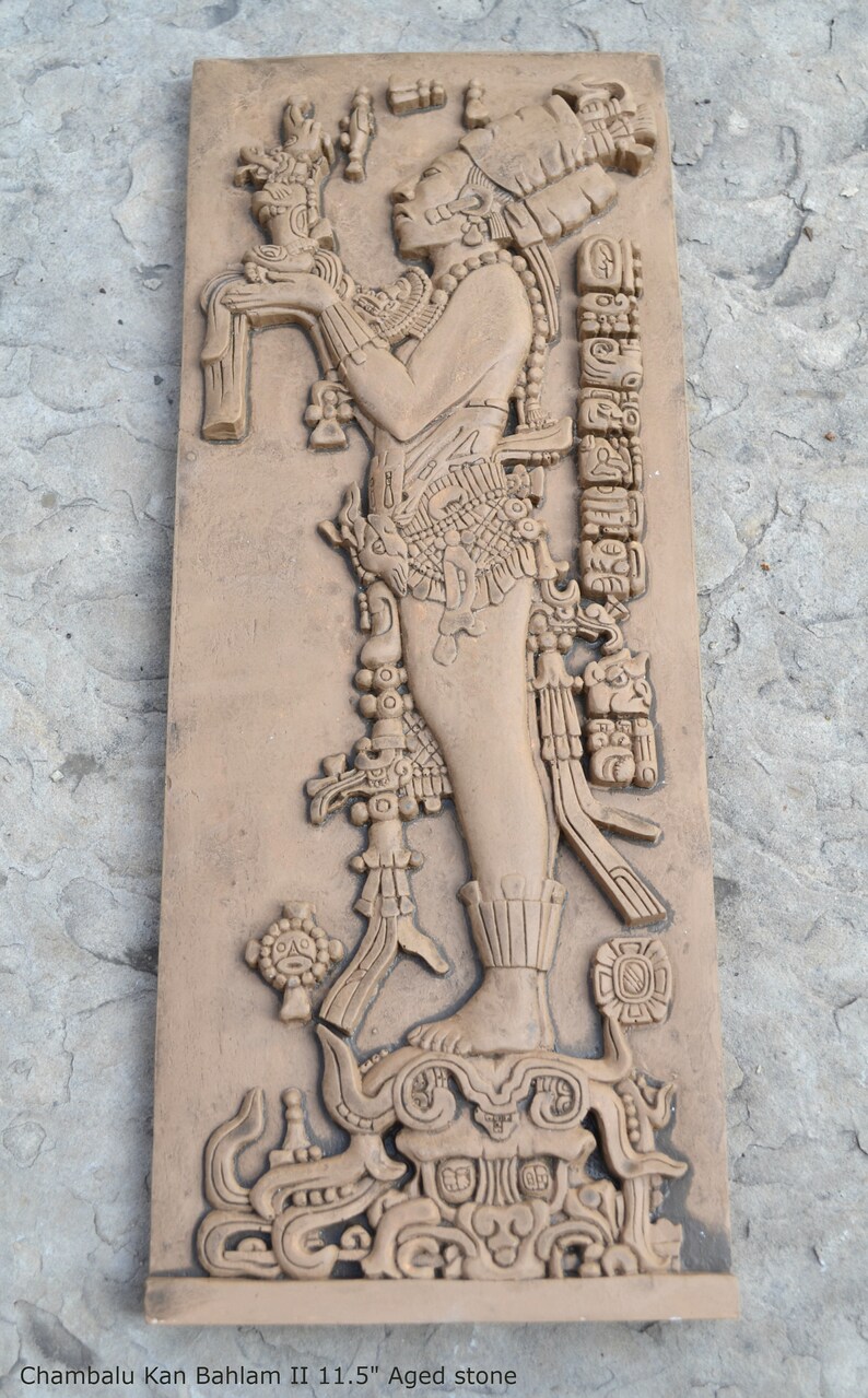Aztec Mayan Chambalu Temple Foliated Cross Center Left K'inich Kan ...