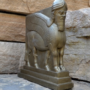 Historical Assyrian Lamassu Nimrud Palace Guardians Winged Bull ...