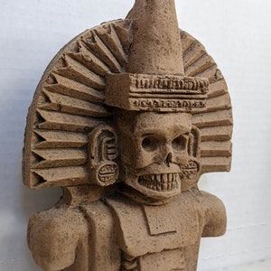 Aztec Mayan Day of the Dead Skeleton Mexican Folk Lore Vintage God of ...