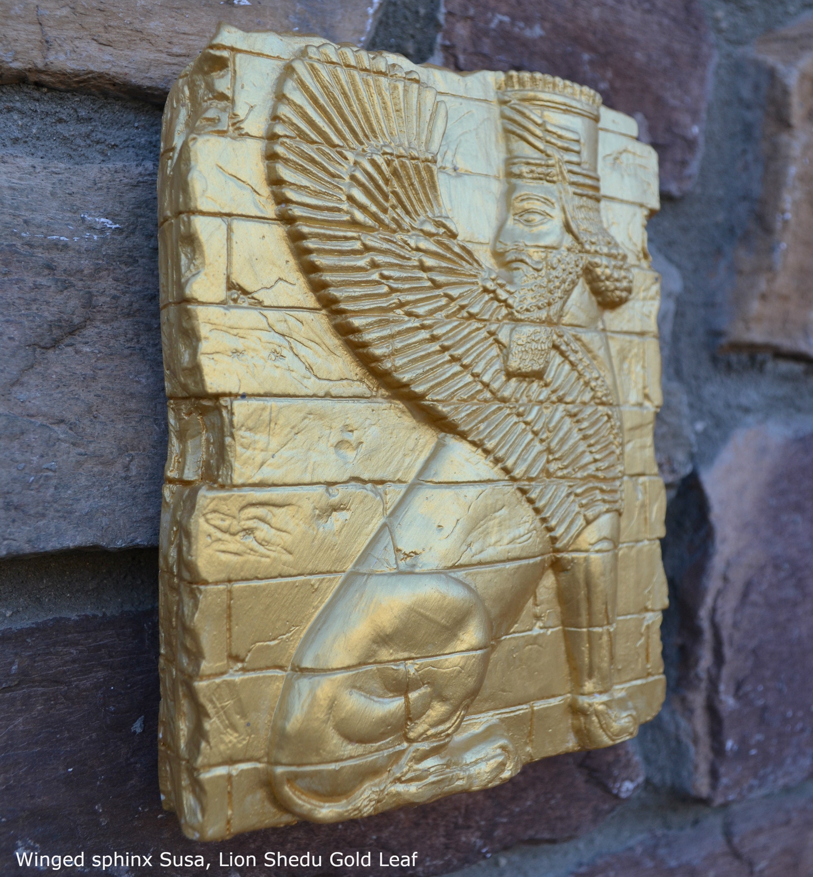 Assyrian Sumerian Winged Sphinx Susa Lion Shedu Palace Darius - Etsy ...