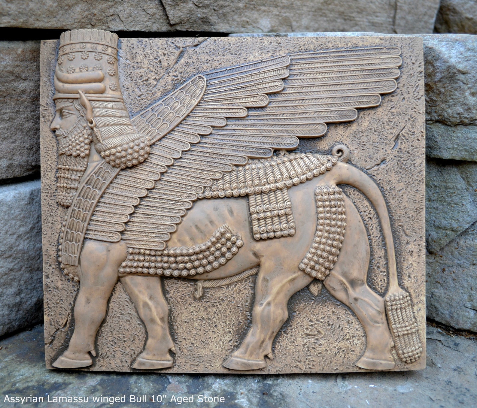 Historical Assyrian Lamassu Winged Bull Wall Sculpture Www.neo-mfg.com ...