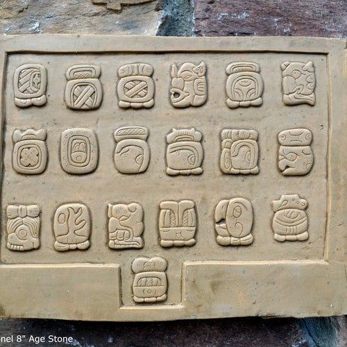 Aztec Mayan Glyph Panel Wall Plaque Fragment Relief - Etsy