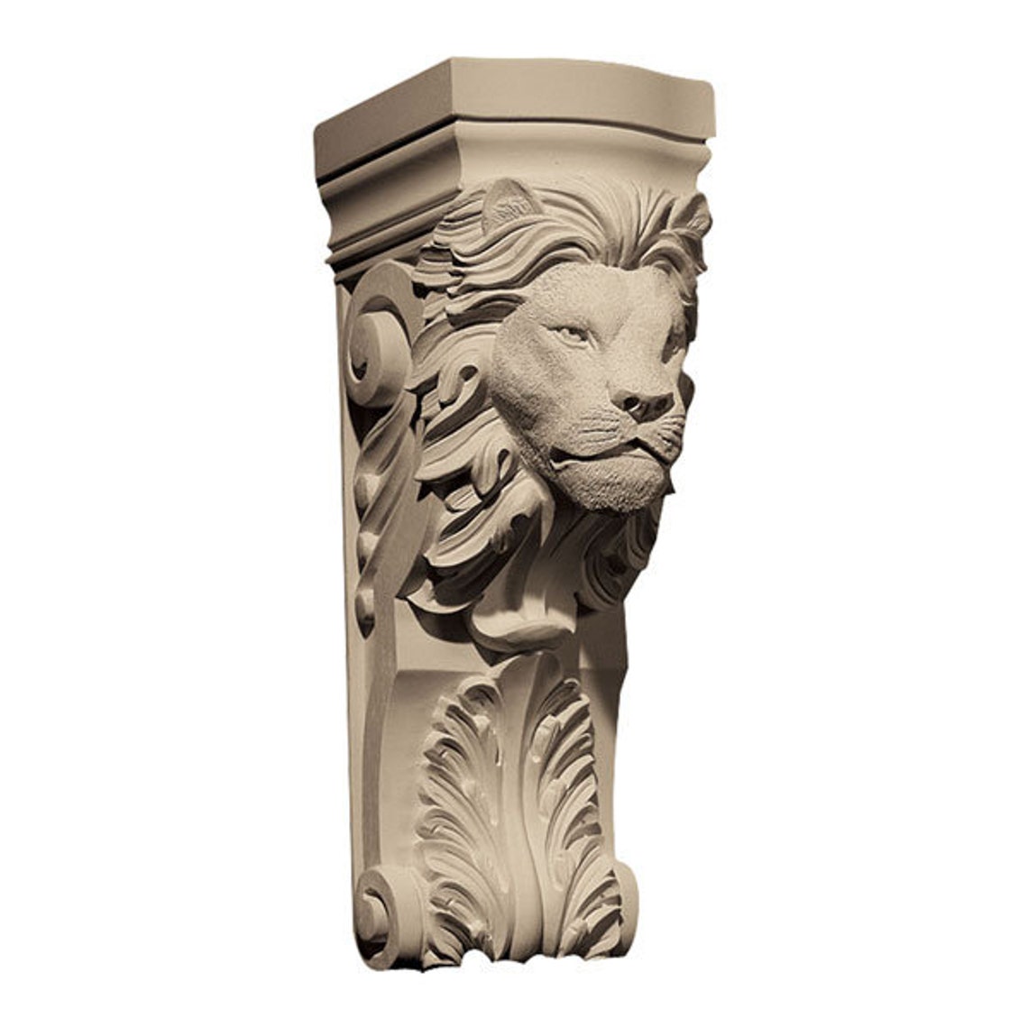 Animal Lion Face With Acanthus Corbel Column Plaque Fragment Relief Www ...