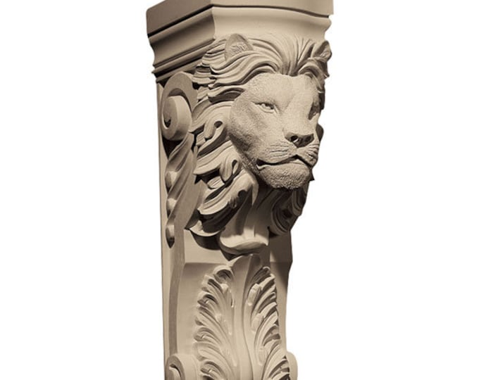 Animal Lion Face With Acanthus Corbel Column Plaque Fragment Relief Www ...