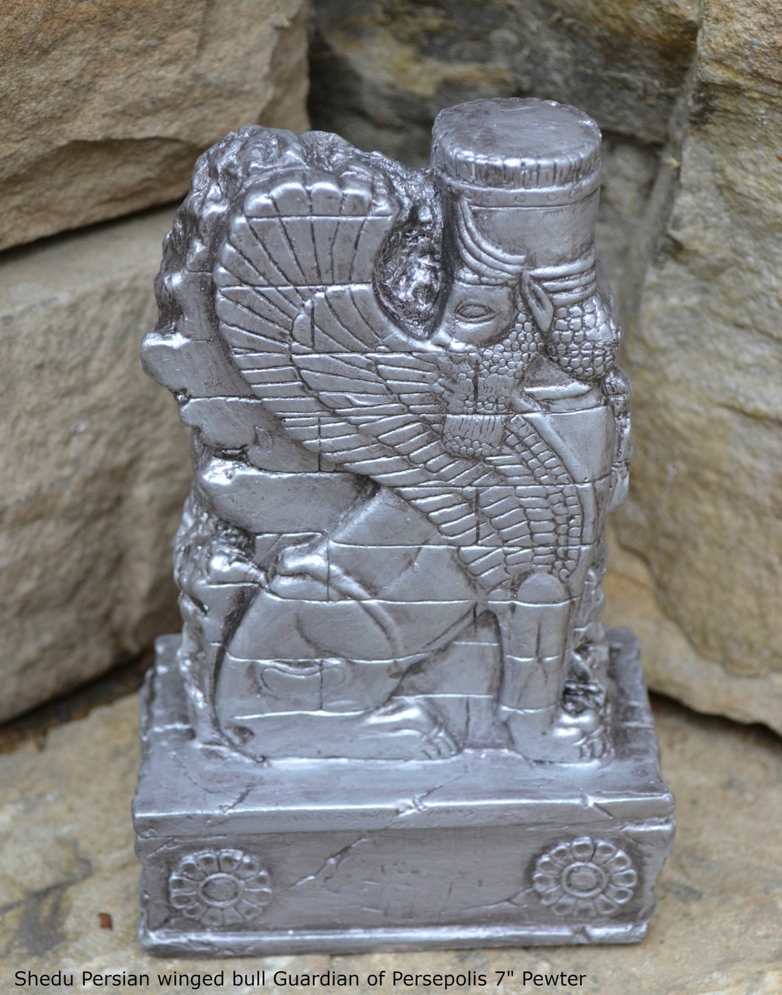 Historical Assyrian Shedu Persian Winged Bull Guardian of | Etsy