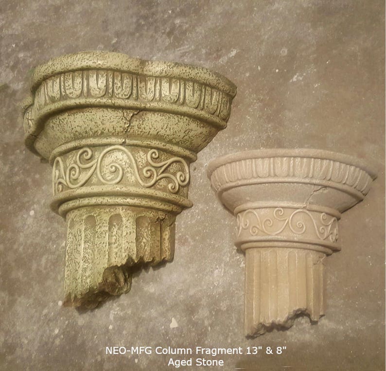 Roman Greek Wall Column Plaque Fragment Relief Www.neo-mfg.com 13" Each ...