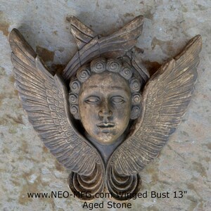 Angel Wings Bust Wall Sculpture Statue Plaque Www.neo-mfg.com 13" - Etsy