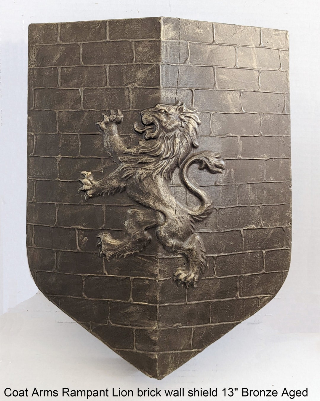 Coat Arms Rampant Lion Brick Wall Shield Sculpture Plaque Www.neo-mfg ...