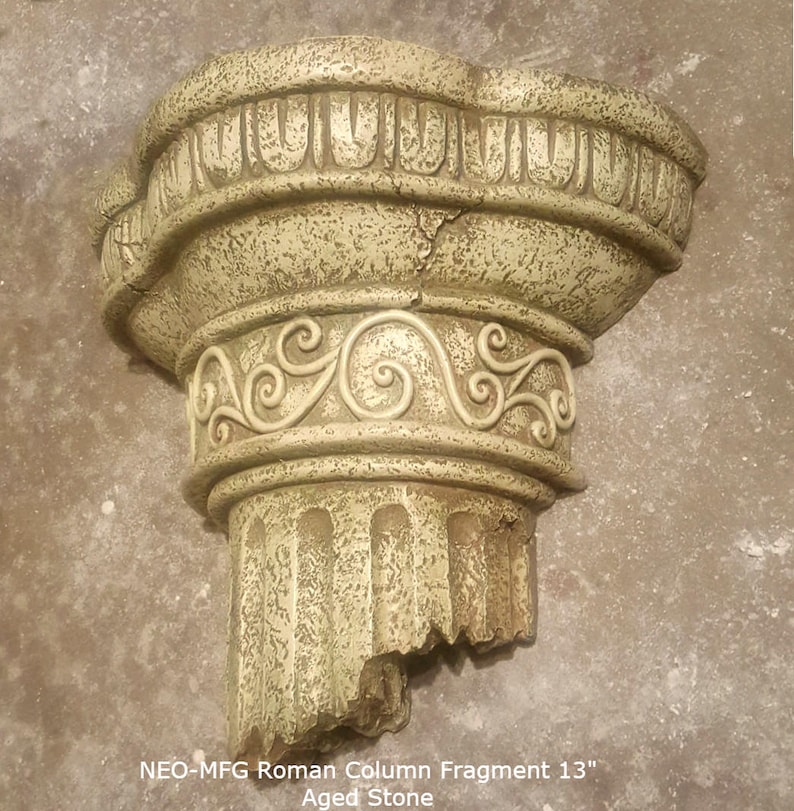 Roman Greek Wall Column Plaque Fragment Relief Www.neo-mfg.com 13" Each ...