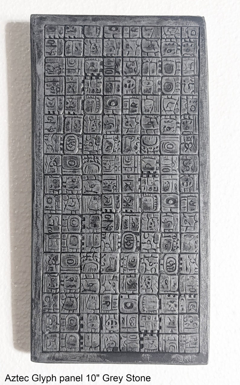 Aztec Mayan Glyph Panel Wall Plaque Fragment Relief - Etsy