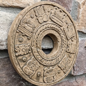 History Aztec Maya Long Count Calendar Glyph Artifact Carved Stone ...