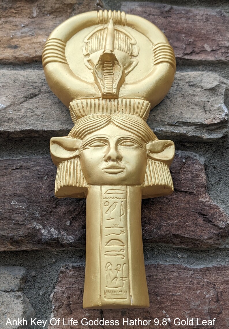 Egyptian Ankh Key of Life Goddess Hathor Sculpture Carving Www.neo-mfg ...