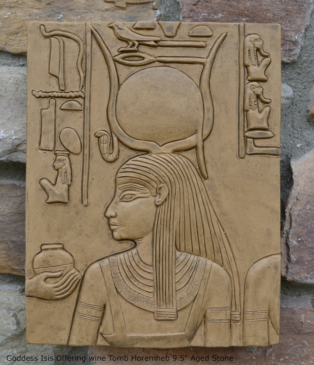 History Egyptian Goddess Isis Offering Wine Tomb Horemheb Sculptural ...