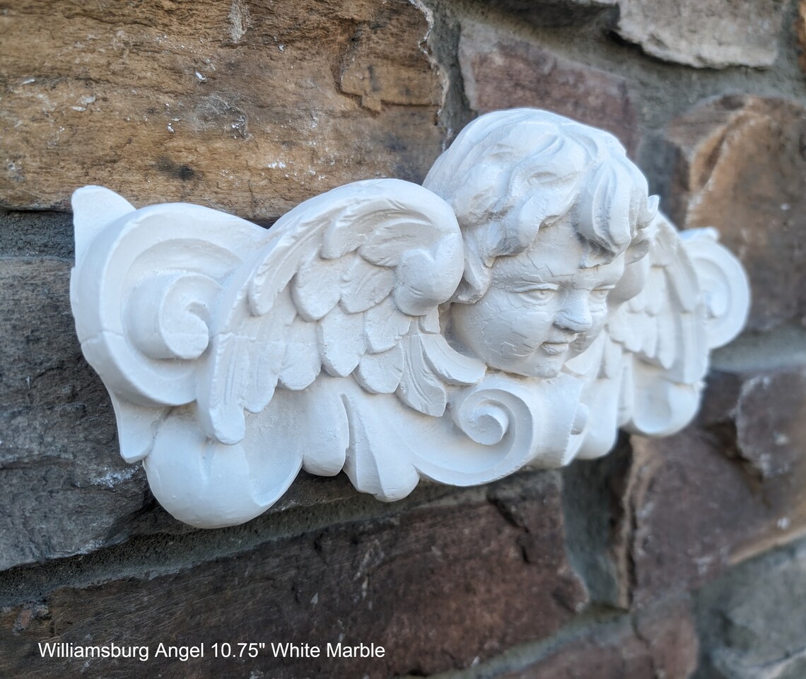 Williamsburg Angel Winged Child Face Baby Corbel Wall Sconce Shelf 10. ...
