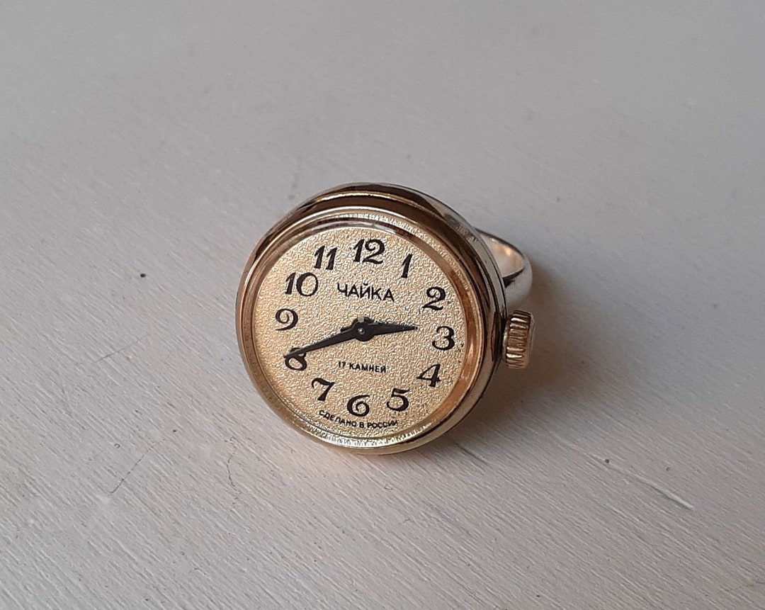 Ring Watch "chaika" ,soviet Watch, Ring Watch Finger Ring Ukrainewatch ...