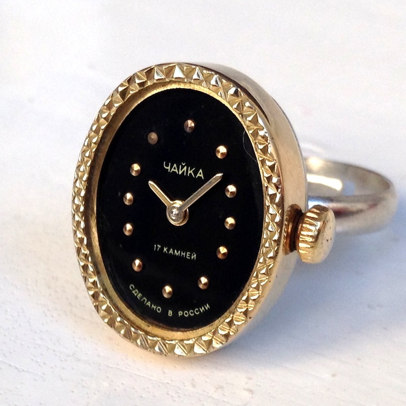 Clock Finger Ring - Etsy