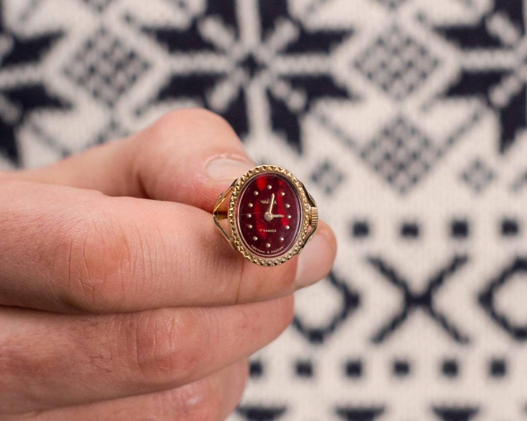 Vintage Ring Watch ,gold Ring Watch ,soviet Watch ,ukrainewatch , Gold ...