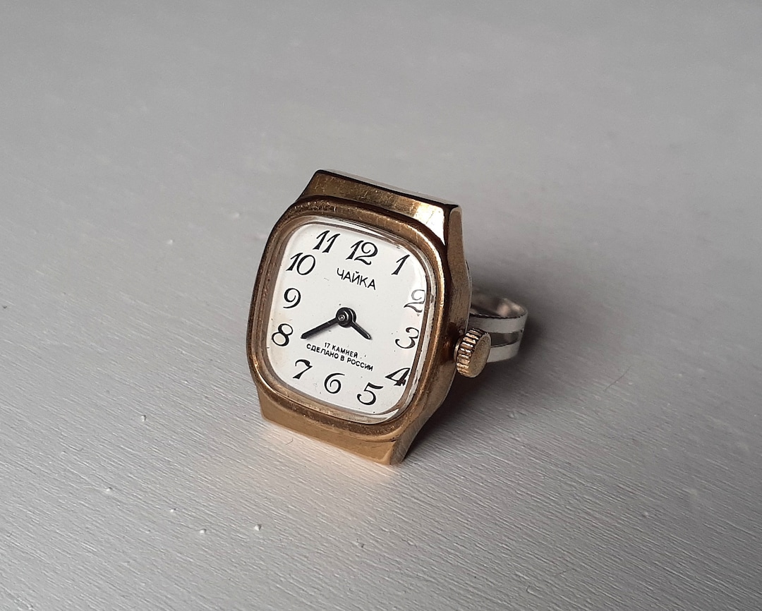 Ring Watch "chaika" Soviet Watch Ring Watch Finger Ring Ukrainewatch ...