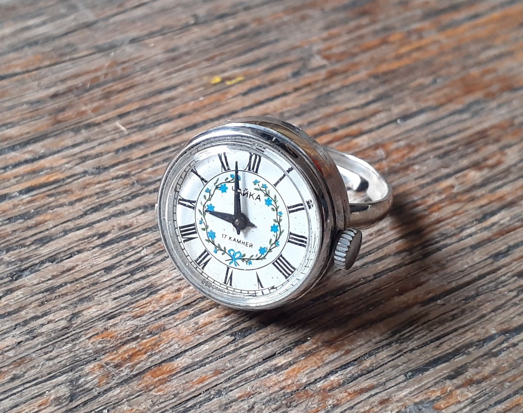Ring Watch "chaika" ,soviet Watch, Ring Watch, Finger Ring ...