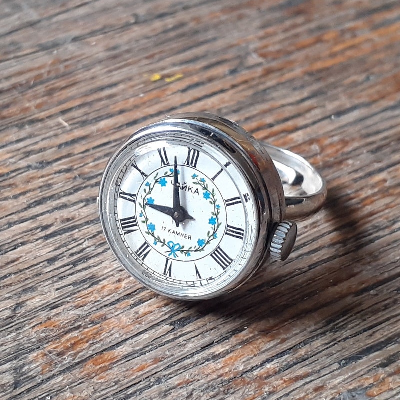 Finger Clock Ring - Etsy