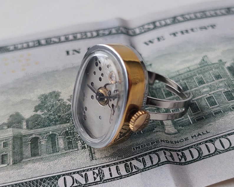 Skeleton Watch, Steampunk Ring Watch,soviet Watch ,ring Watch , Watch ...