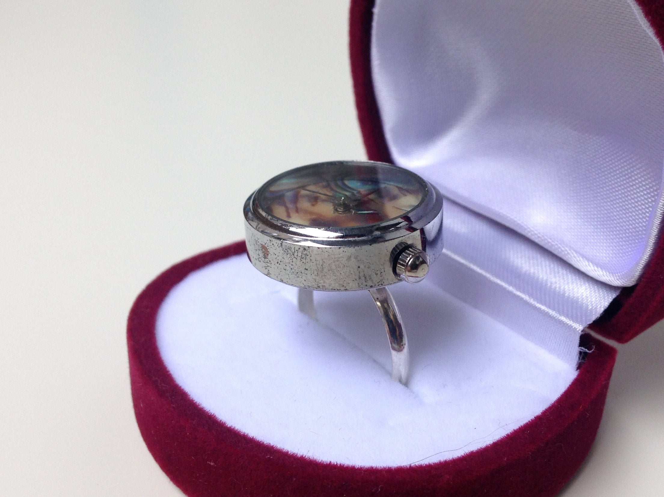 Pearl Watch, Stone Watch, Silver Ring Watch , Silver Plated Ring, Pearl ...