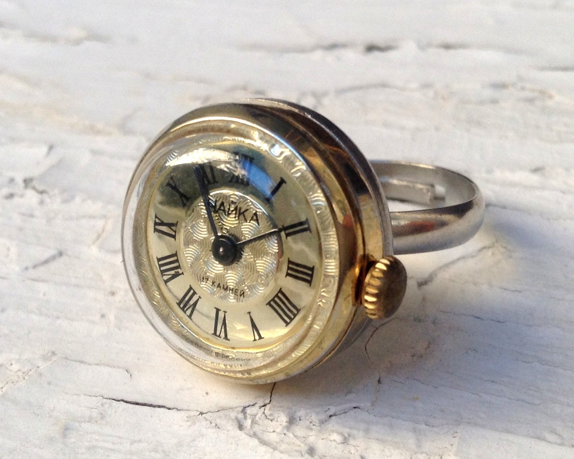 Vintage Ring Watch ,gold Ring Watch ,soviet Watch ,ukrainewatch , Gold ...