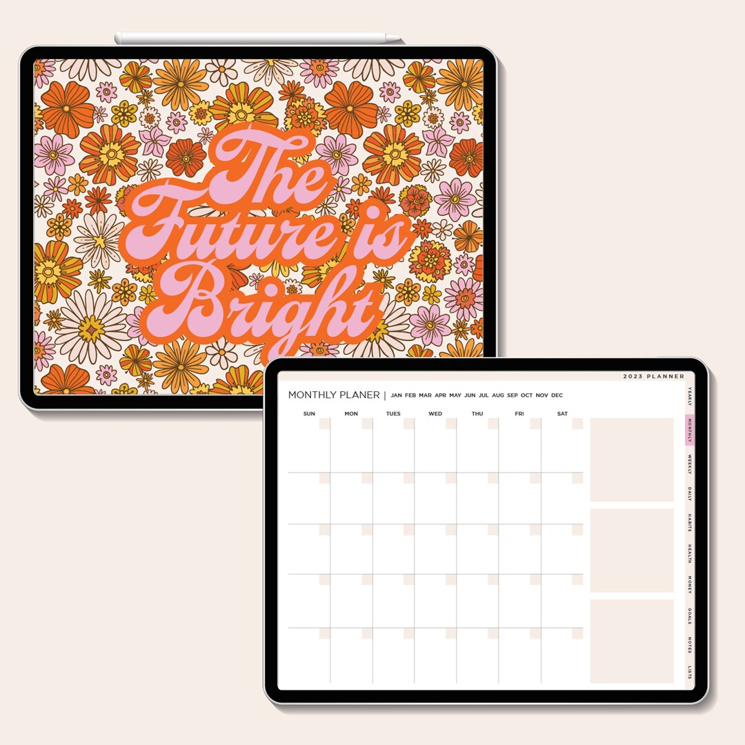 RETRO 2023 Digital / Printable Planner - Etsy