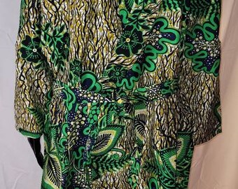 African Print Robe | Etsy