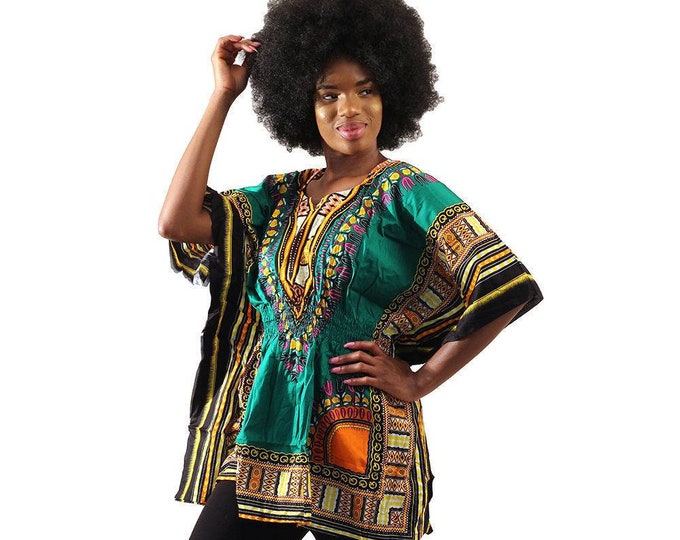 African Traditional Print Elastic Dashiki - Etsy