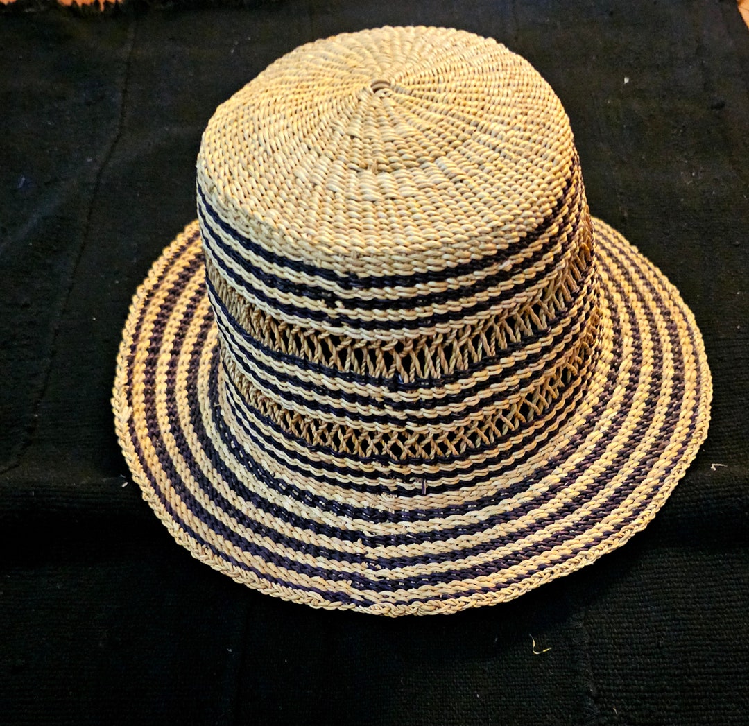 African Straw Hat - Etsy