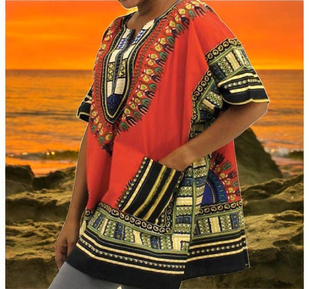 African Traditional Print Jumbo Size Dashiki - Etsy