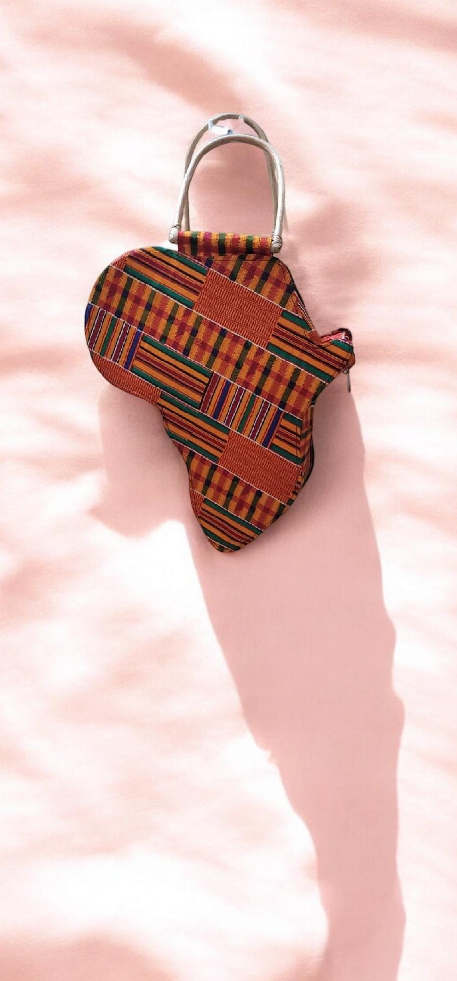 African Shaped Bag With Wooden Handles Large - Etsy