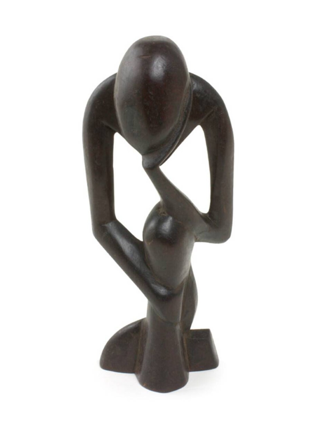 African Carved Thinking Man - Etsy