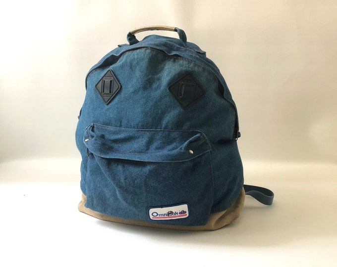 Vintage Denim Backpack - Etsy