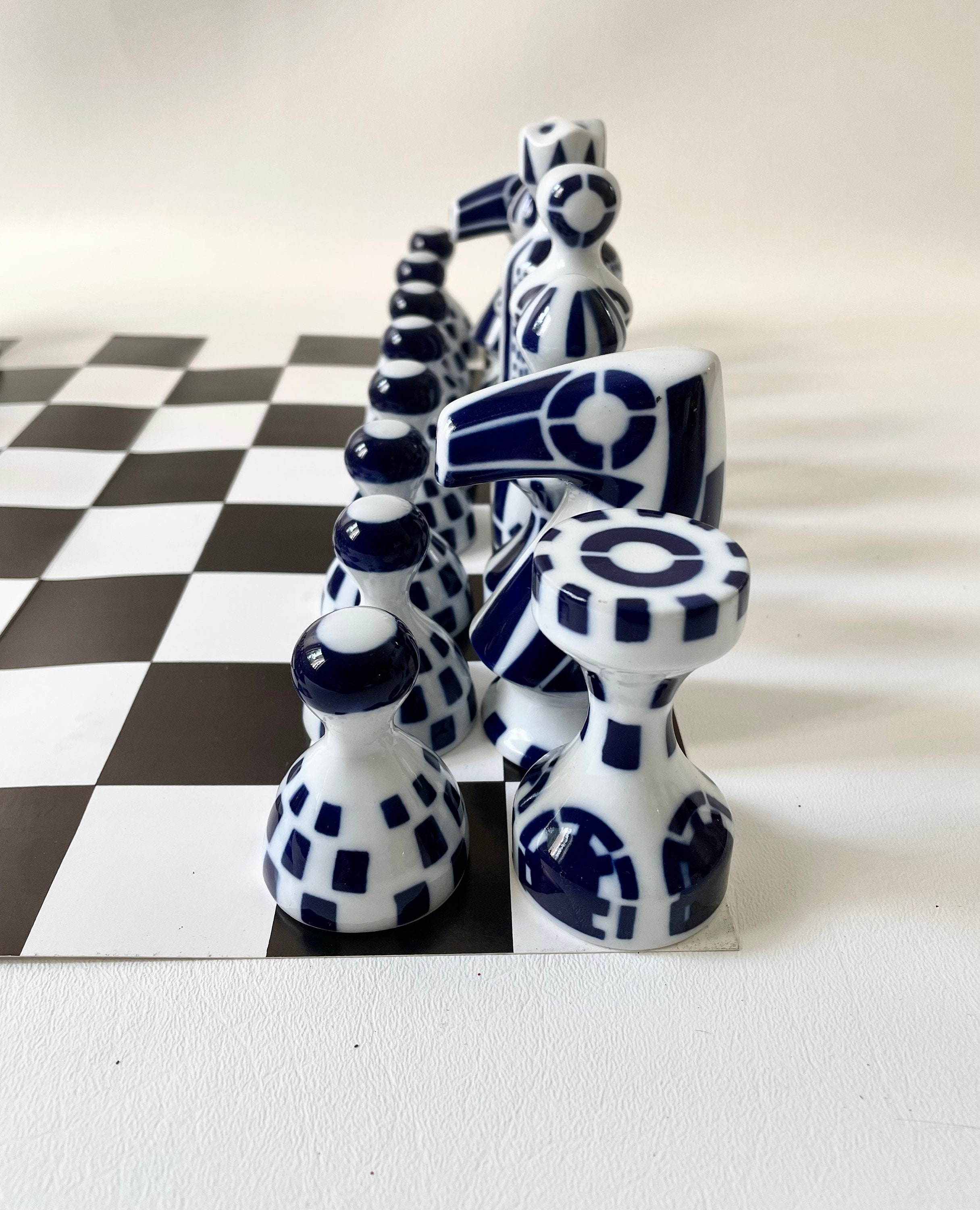 Beautiful Spanish Ceramic Chess Game Set - Etsy