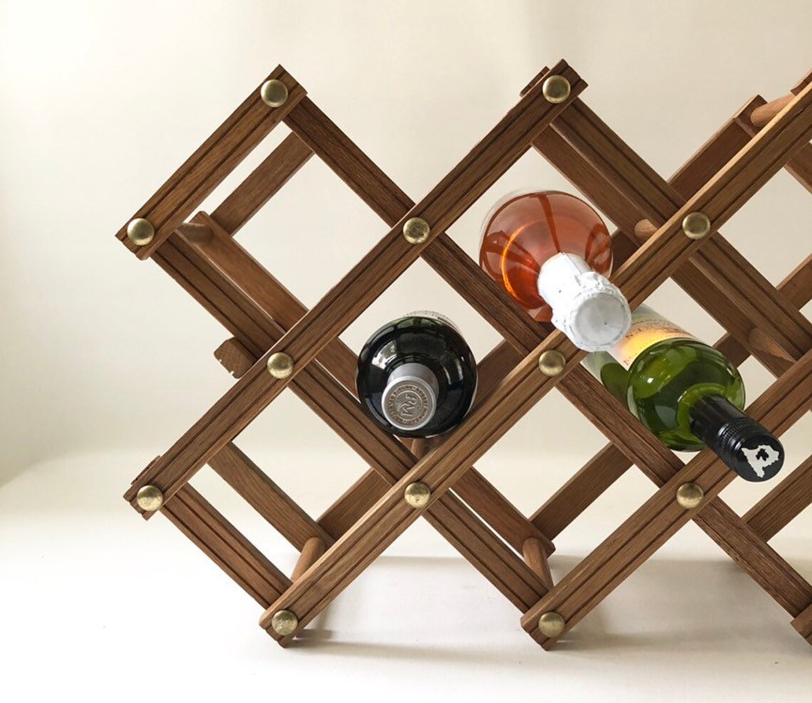 Vintage Wooden Expandable Wine Rack - Etsy