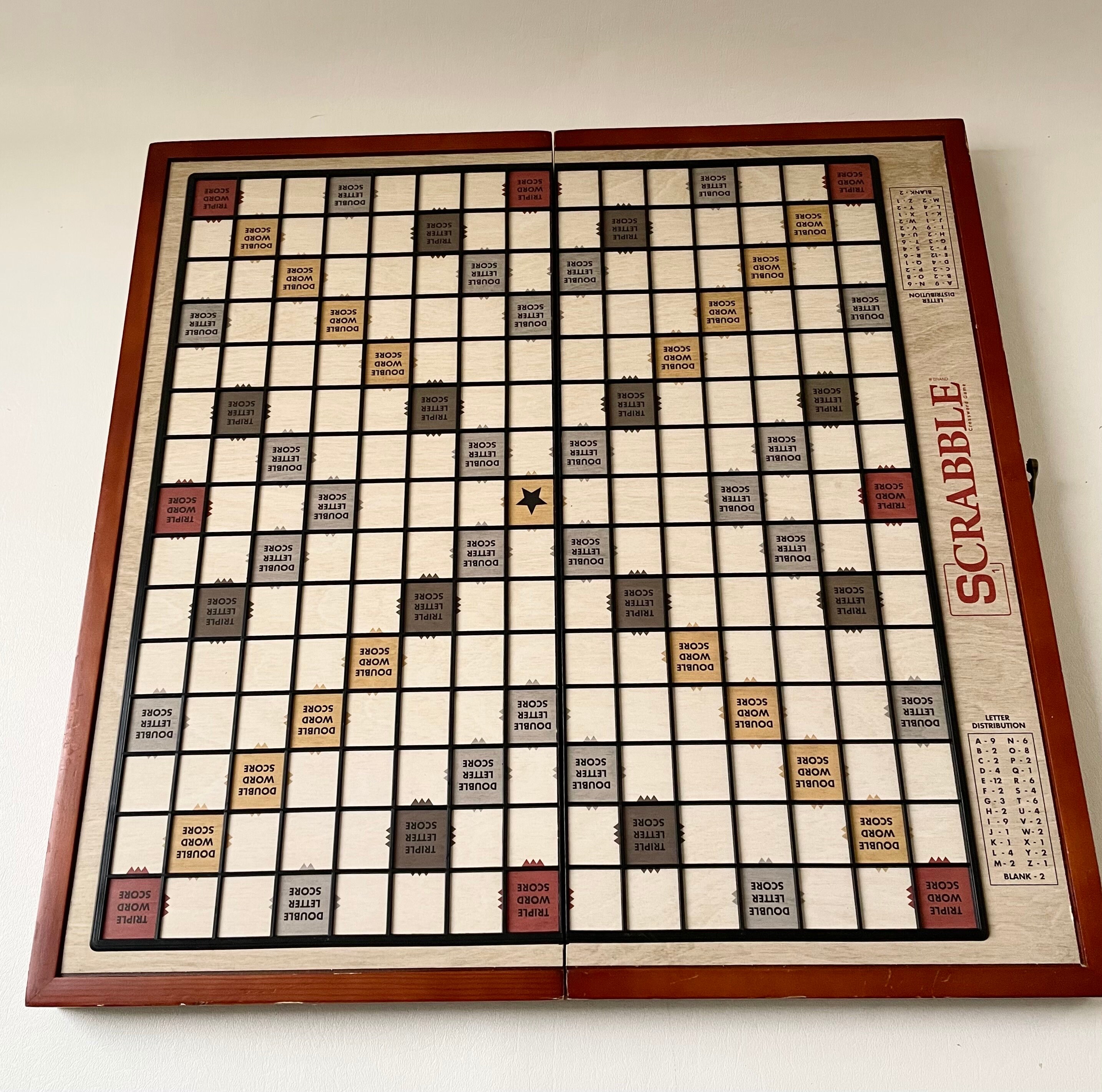 Large Wooden Rotating & Foldable Scrabble Board Game - Etsy