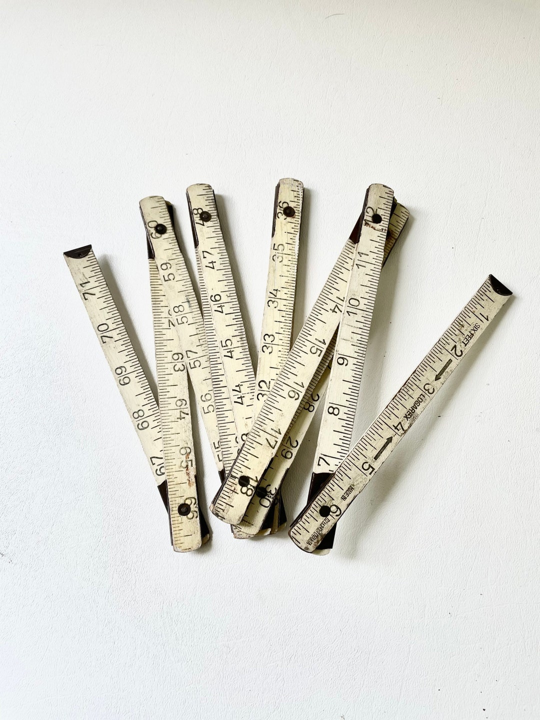 Vintage White Expandable Ruler - Etsy