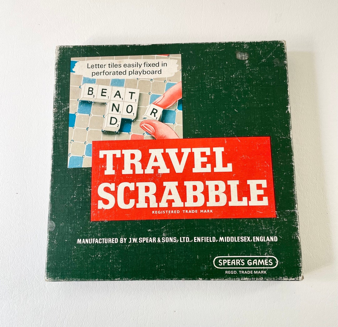Vintage Travel Sized Scrabble Board Game - Etsy