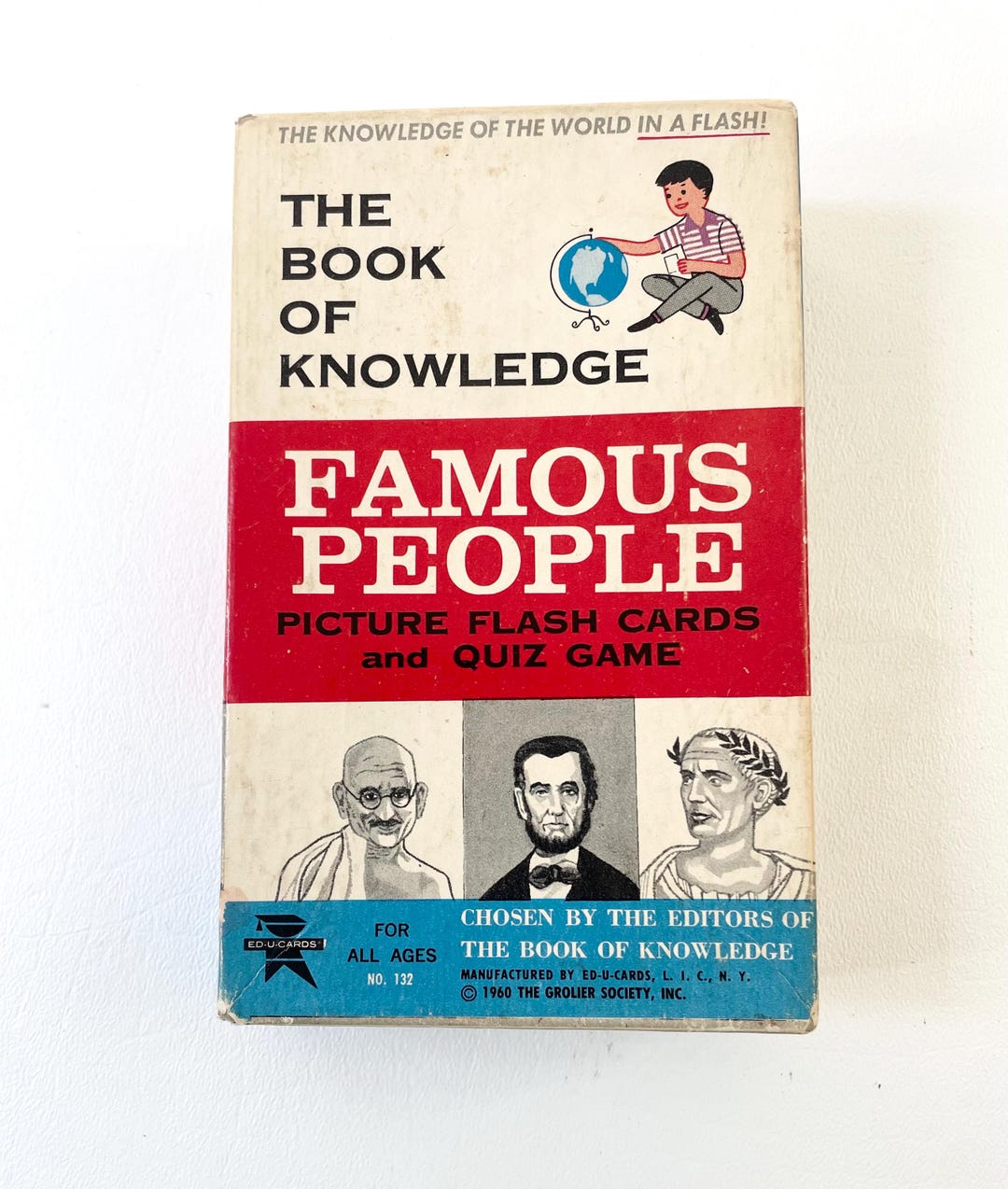 Vintage 1960 the Book of Knowledge Famous People Picture Flash Cards - Etsy