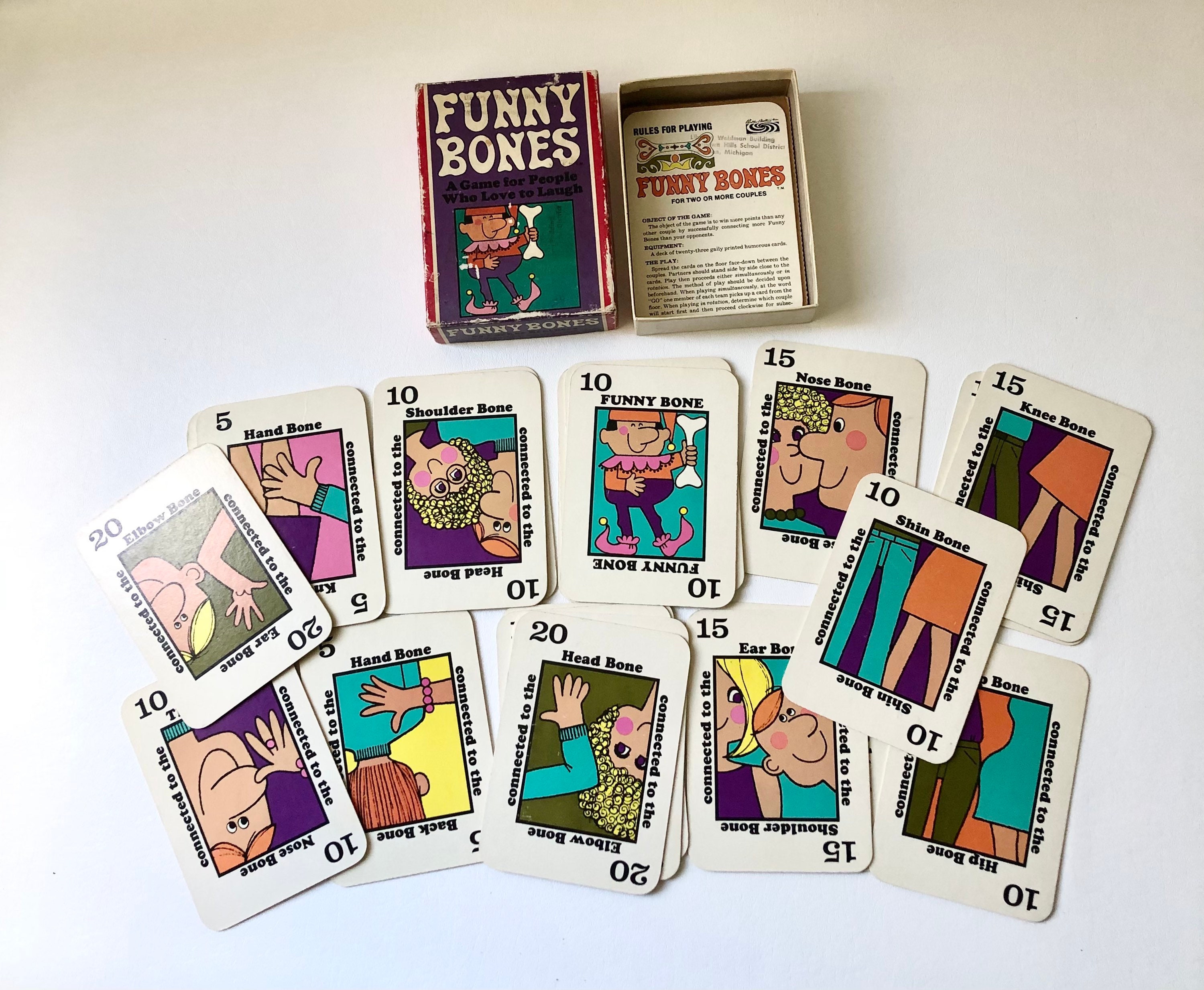 Vintage Funny Bones Card Game - Etsy