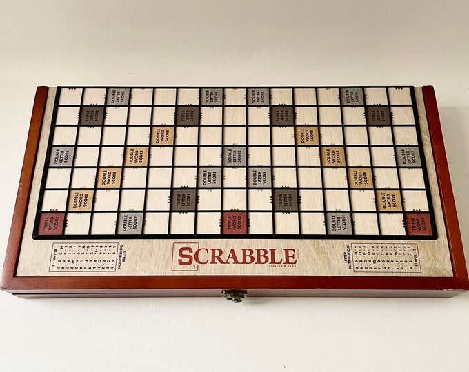 Large Wooden Rotating & Foldable Scrabble Board Game - Etsy