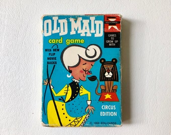 1959 Old Maid Circus Edition Card Game Deck Edu Cards - Etsy