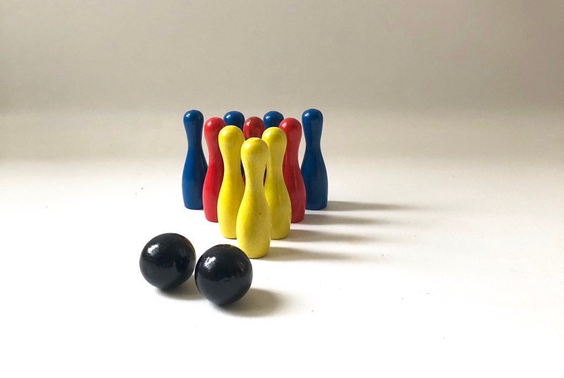 Juego de 10 pines para niños - Etsy España